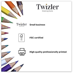 Twizler Happy 6th Birthday Card, Multicolor, 6.1 x 6.1 in