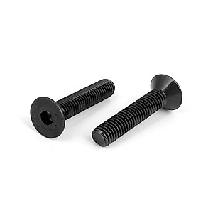 uxcell M8 x 40mm Metric Hex Socket Countersunk Head Screw Bolts Black 10PCS
