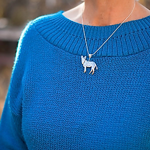 The Magic Zoo Sterling Silver Large Donkey Pendant