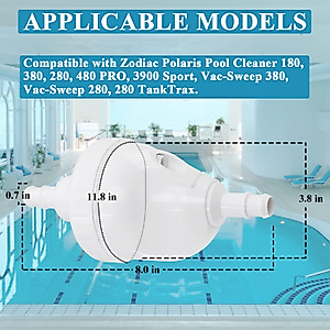 Funmit Upgraded G52 Backup Valve Replacement for Polaris Pool Cleaner Parts, Compatible with Automatic Pressure-Side Pool Cleaner VacSweep 280, 380, 180, 480, 3900
