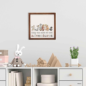 Open Road Brands Disney Peter Pan Lost Boys Made for Adventures Wood Wall Decor for Play Room, Kids' Bedroom, or Nursery