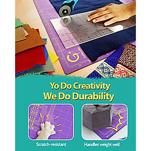 G+ Self-Healing Cutting Mat - True A1 24 x 36" (26 x 38" Full) Eco-Friendly, Double-Sided, Non-Slip, Rotary Cutting Board for Sewing, Arts and Crafts for School Projects, Businesses, and Giveaways