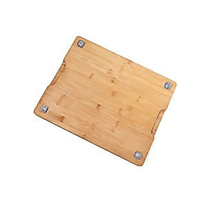 Lipper International 8889 Bamboo Wood Cutting Board with 6 Removable Color-Coded Cutting Mats, 16" x 13" x 1"