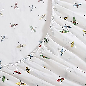 Eddie Bauer - Queen Sheets, Cotton Percale Bedding Set, Crisp & Cool Home Decor (Kayaks, Queen)