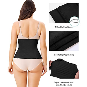 LODAY 2 in 1 Postpartum Recovery Belt,Body Wraps Works for Tighten Loose Skin Black