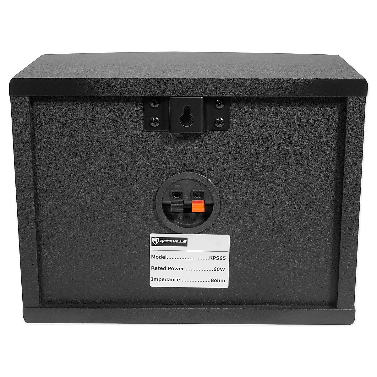 Rockville Pair KPS65 2-Way 400 Watt Karaoke Speakers+Wall Brackets/MDF, Black, 6.5"