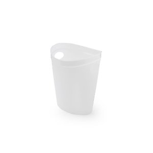 Addis 514806 Plastic Waste Paper Bathroom Bedroom Office Bin, 12 Litre, White