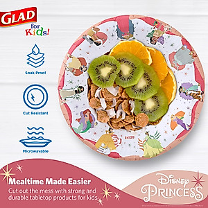 Glad for Kids Disney Princess 12oz Paper Snack Bowls - Magic is in All of Us - Durable, Soak Proof & Microwavable Disposable Bowls - 24ct bulk - Get the Matching Party Paper Plates & Party Cups