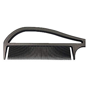 Pink Pewter Authentic "Never Let Go" Carbon Fibre Professional Styling Comb, Balayage and Highlighting Long Tail Metal Pick Teaser Comb (#2)