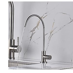 Apaix Drinking Water Faucet Brushed Stainless Steel, Kitchen Water Purifier Faucet for Non-Air Gap Reverse Osmosis Water Filtration System