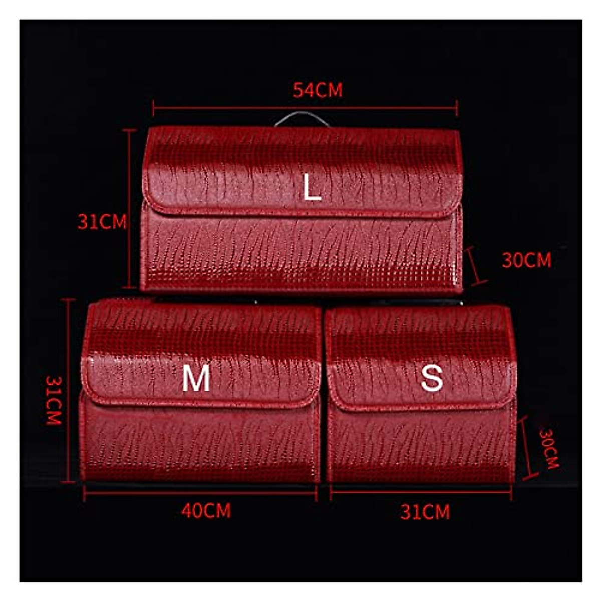 GAFENO Car Trunk Storage Box Luxury Folding Car Organizer Box Multifunction PU Leather Storage Bag Auto Accessories