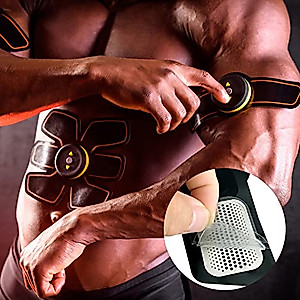 Hungdao 100 Pcs 50 Packs Gel Pads for ABS Stimulator ABS Trainer Replacement Gel Sheet ABS Gel Pads Muscle Stimulator Pads for Abdominal Muscle Trainer AB Workout Toning Belt