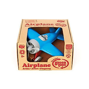 Green Toys Airplane - BPA, Phthalates Free, Blue Air Transport Toy for Introducing Aeronautical Knowledge, Improving Grasping Power. Toy Vehicles