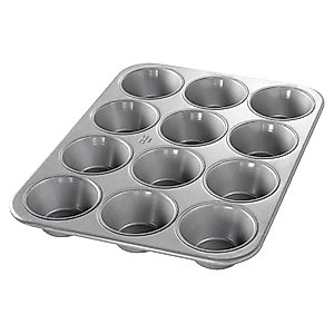 Chicago Metallic 43695 Glazed 12-Cavity Pecan Roll/Large Muffin Pan
