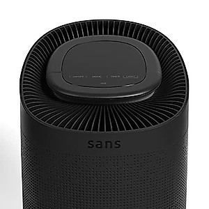 Sans HEPA 13 Air Purifier - Black - 1560ft² Ultra-Quiet Home Air Purifier, Pre-Filter, Activated Carbon, UV-C Light, Protect from Odors, Smoke, Pollutants, Allergens, Dust, Dander, Harmful Chemicals