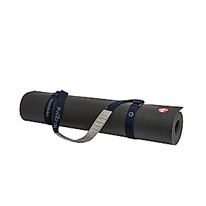 Manduka Yoga Commuter Mat Carrier - Eco-Friendly Cotton, Easy to Carry, Hands-Free, For All Mat Sizes, Odyssey Blue, 68" x 1.5"