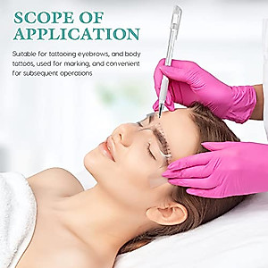 Eyebrow Mapping Pen Microblading Eyebrow Pen Microblading Pen Skin Marker Pen Eyebrow Makeup Position Mapping Mark Tools for Eyebrow Lip Skin Artists Marking Pen (4 pens + 8 replacement refills)