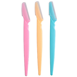 Foraineam 90 Pieces Eyebrow Razors Multipurpose Exfoliating Tool Eyebrow Trimmer Shaper Face Razor with Precision Cover