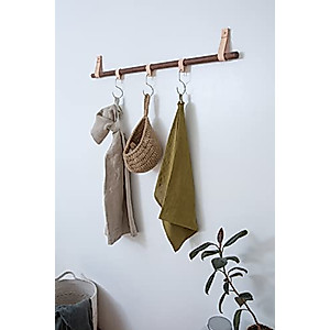 Leather Loop Hooks household storage & organization towel holder kitchen oven hook strap closet pants hook hanger pan hooks jeans hooks [3, 6 or 12 PK]