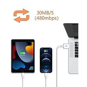 Apple MFi Certified iPhone Charger Cord 3ft Lightning Cable Fast Charging High Speed Data Sync USB Cable Compatible with iPhone 13/12/11 Pro Max/XS MAX/XR/XS/X/8/7/Plus/6S iPad AirPods