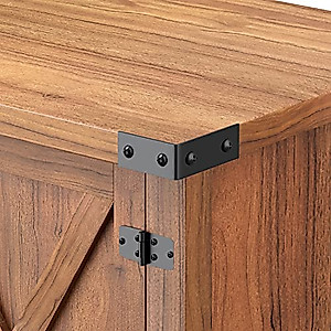 JUMMICO Modern TV Stand with Double Barn Doors Storage Cabinets for TVs to 65+ Inch, Farmhouse TV Entertainment Center 58 Inch TV Table for Living Room (Walnut, Without Fireplace)