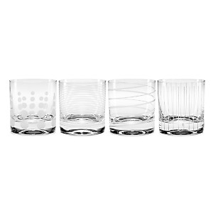 Mikasa Cheers Martini Glass Set of 4 and Double Old Fashioned Glass Set of 4