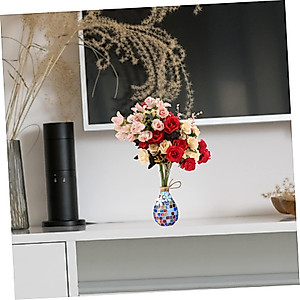 WOFASHPURET 1set Mosaic Vase Arts and Crafts for Kids Crystal Mosaic Craft Kit DIY Flower Vase DIY Craft Kits Home Table Centerpiece Mosaic Flower Vase Table Flowers Parent-Child Caulk Simple