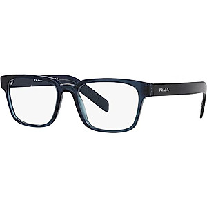 Prada PR 15WV Men's Eyeglasses Transparent Blue 53