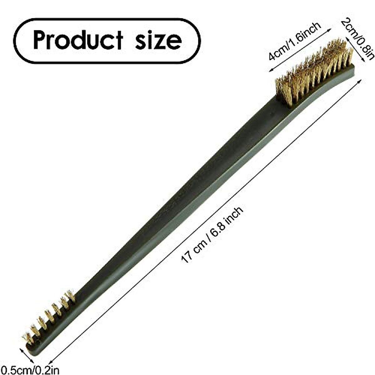 9 Pieces Mini Wire Brush Set Scratch Wire Bristles Brush Set Rust Paint Metal Cleaner Steel Nylon Brass Brush for Detailing Cleaning Welding Slag and Rust