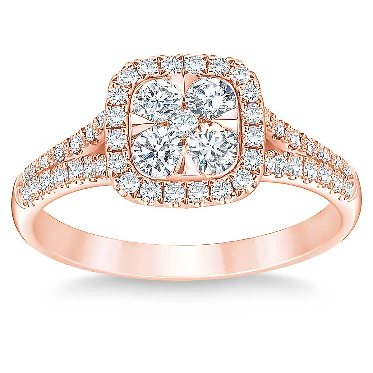 YDD Moissanite Engagement Ring for Women 10K 14K 18K Gold Engagement Ring Wedding Ring Free Engraving promise rings for her Personalized ring