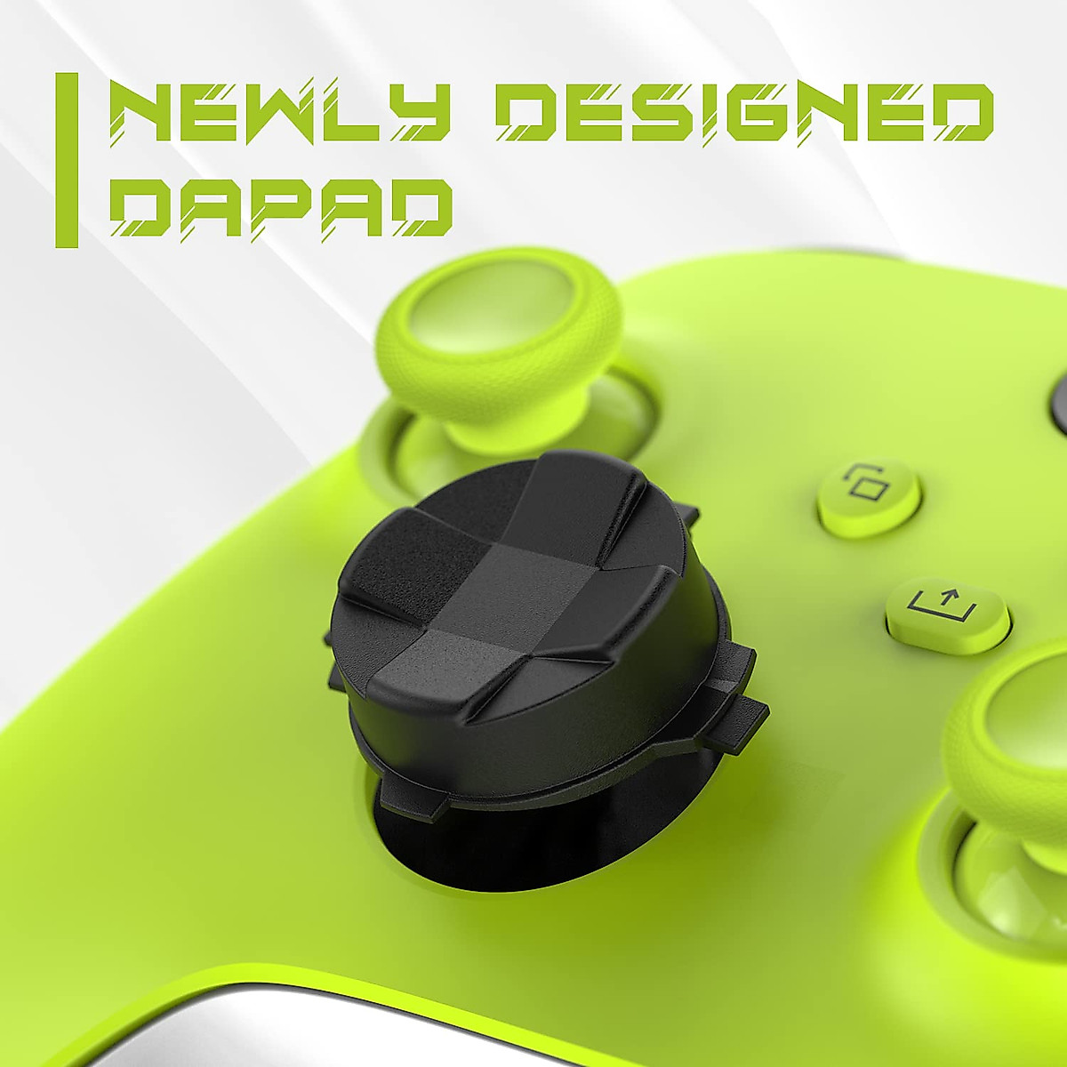 fuxinya Wireless Controller Wireless PC Gamepad with 2.4GHZ Wireless Adapter Compatible With Xbox Series X/S、Xbox One、Windows 10/11（Electric Volt）