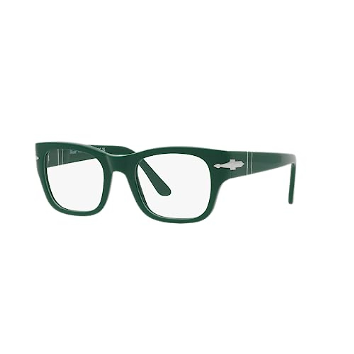 Persol PO3297V Rectangular Prescription Eyewear Frames, Green/Demo Lens, 52 mm
