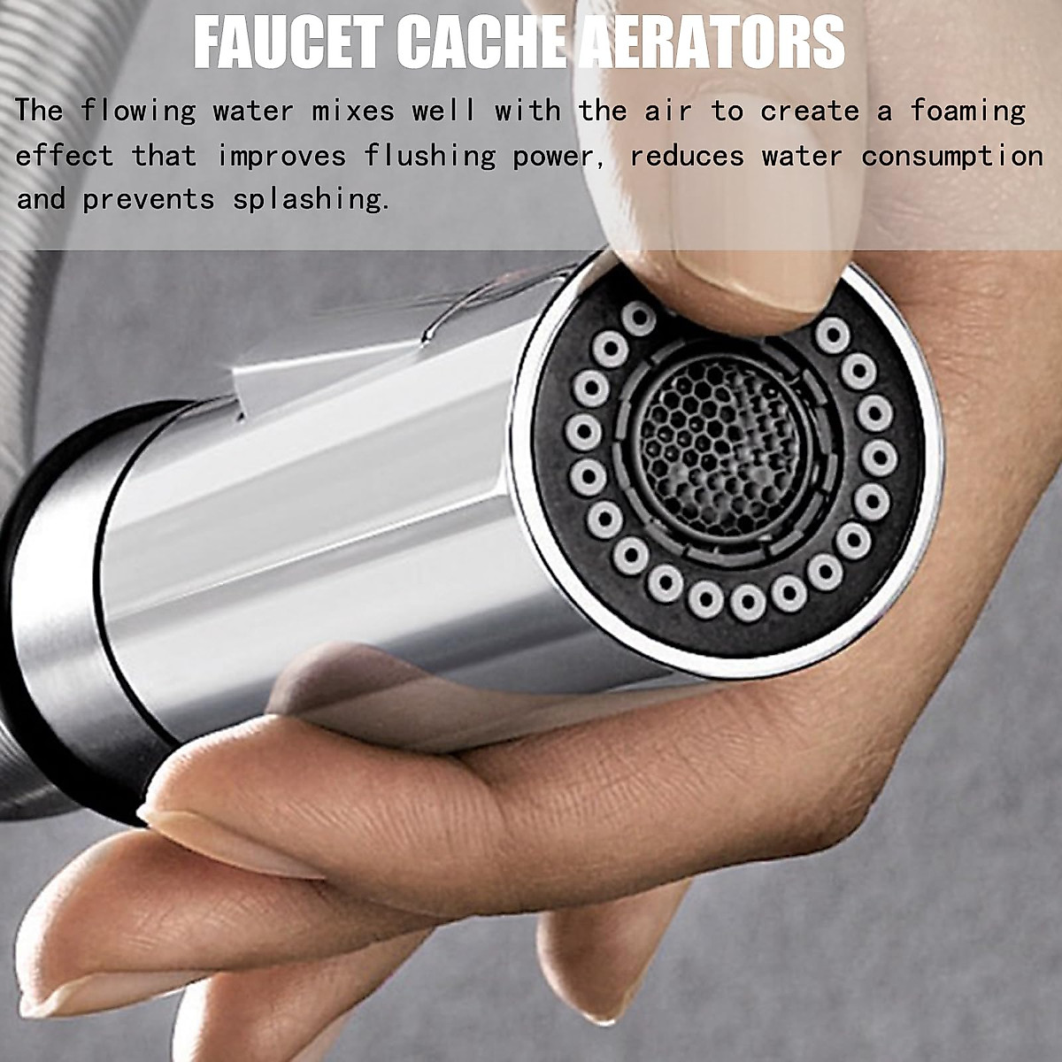 4PCS Faucet Cache Aerator and 1PCS Cache Faucet Aerator Key, 18.5mm Water Saving Flow Restrictor Set Replacement Parts for Kitchen High Speed ​​Aerator Bathroom Sink Aerator (1.5GPM)