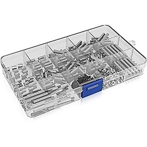 ICY BOX Raspberry Pi DIY Kit Standoffs Screws and Nuts M2.5 Brass Silver