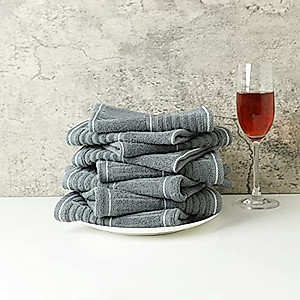 Glynniss Kitchen Towels and Dishcloths Set, Dish Towels and Dish Rags for Washing Dishes, for Cleaning Cooking Drying Pack of 8 (Grey)