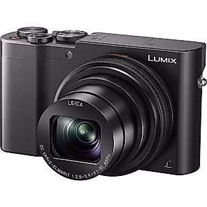 Panasonic Lumix DMC-ZS100 Digital Camera (Black) (DMC-ZS100K) - Bundle - with LED Video Light + Soft Bag + 12 Inch Flexible Tripod + Cleaning Set
