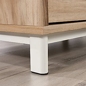 Sauder Portage Park Modern L-Shaped Desk in Kiln Acacia, Kiln Acacia Finish