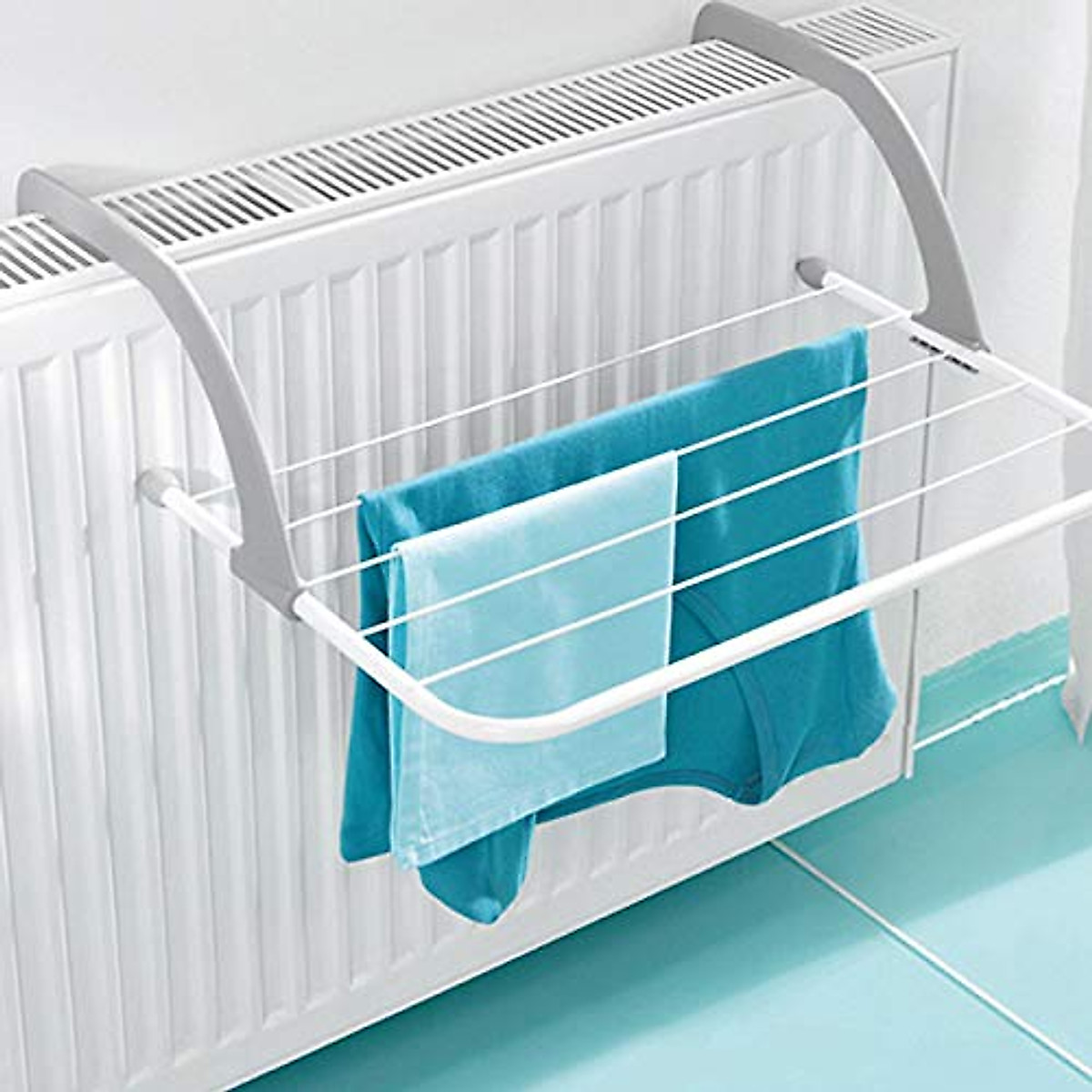 N/NY N/NYMulti-Purpose Clothes Rack Indoor and Outdoor Clothes Rack Creative Household Goods Folding Rack White