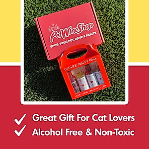 PetWineShop Cat Wine Pawty Pack Catnip Wine CatWine Set for Cats & Kittens