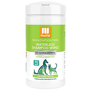 Nootie Waterless Shampoo Wipes for Dogs & Cats - Long Lasting Cucumber Melon Fragrance - Sold in Over 10,000 Vet Clinics and Pet Stores Worldwide, Made in USA - 70 Count