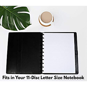 Discbound Letter Size Lined Paper Refill, 250 Sheets (500 Pages), 8.5 in x 11 in, 100 GSM, 11 Disc Notebooks