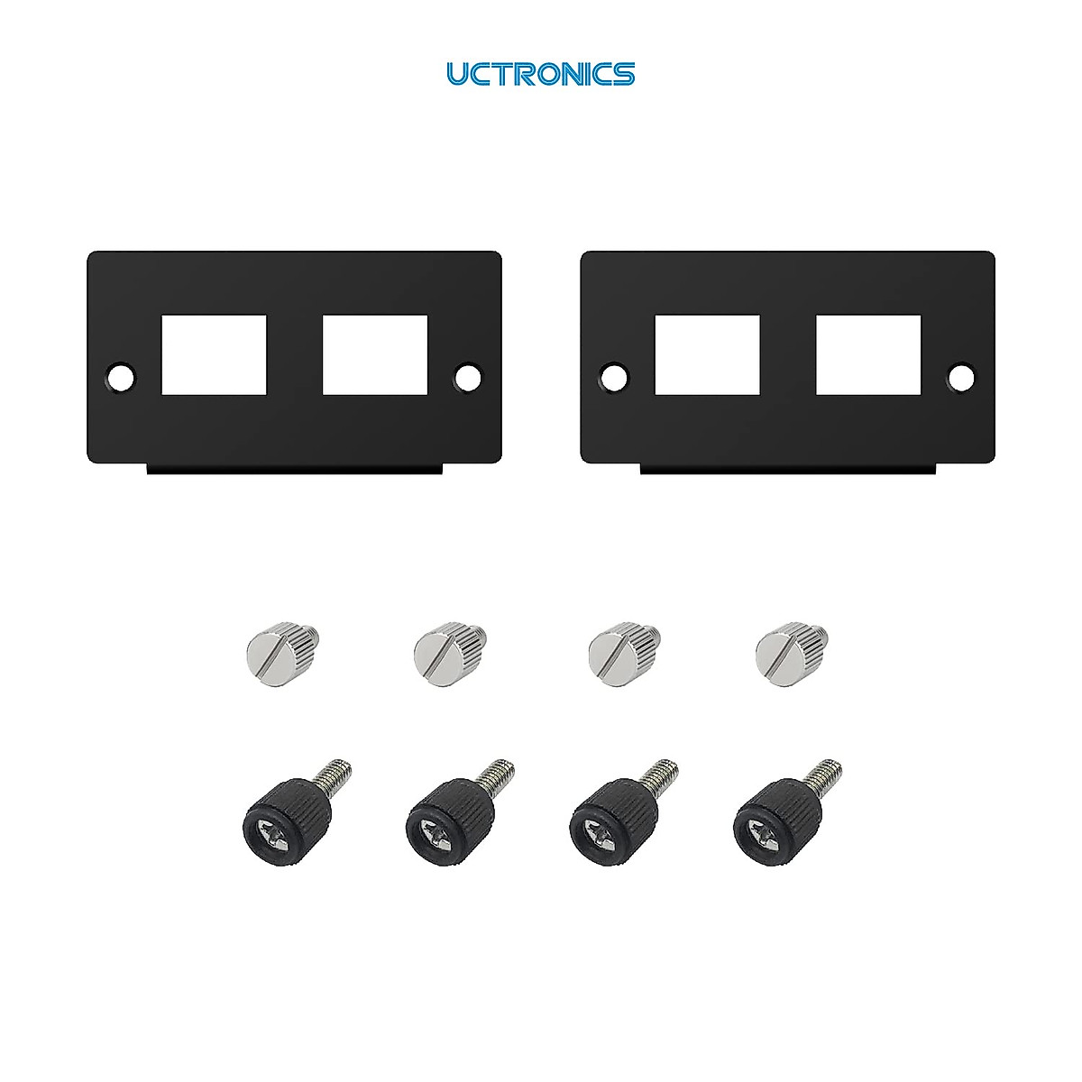 UCTRONICS I/O Panel with 2 Slots for Keystone Jacks, Compatible with Raspberry Pi Ultimate Rack Mount, 2 Pack