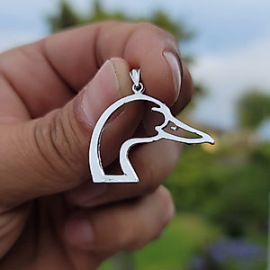 Jewels Obsession Duck Head Pendant | Sterling Silver 925 Duck Head Pendant - 32 mm