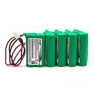 (5-Pack) 2.4V 1500mAh Ni-MH Battery Pack Replacement for Duallite 93035262, OSI OSA-283, Dual-Lite 93035653 93043816 93043817 Emergency/Exit Light