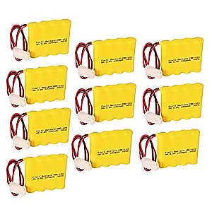 (10-Pack) Emergency Lighting/Exit Lighting/Fire Exit Sign/Fire Exit Light Battery Fits and Replaces LITHONIA LESB1R, CUSTOM-123, BEL-123, ANIC0546 LITHONIA 277ELNF, LITHONIA ELB-4865N, ELB4865N