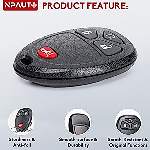 NPAUTO 2-Pack Key Fob Replacement for Chevy Silverado Equinox Traverse Tahoe Avalanche GMC Sierra 1500 2500 3500 HD Yukon Saturn Pontiac 2007 2008 2009 2010 2011 2012 2013 Keyless Entry Remote Control