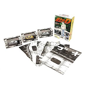 Kyosho 1/64 Initial D Cartoon Style Painting Edition, Set of 3, Complete Product