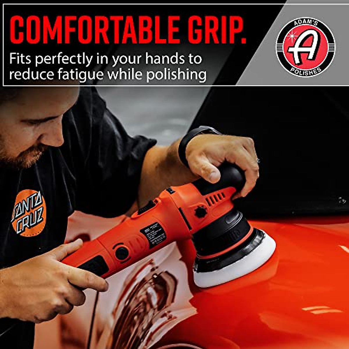 Adam's 9mm Dual Action Car Polisher (Polishing Kit) - Buffer Car Scratch Remover for Car Detailing | Includes Polish, Compound & Pads