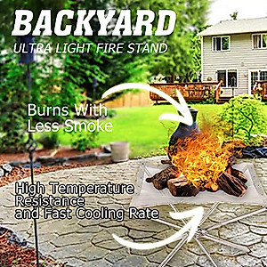 GALMAXS7 Camping Fire Pit Portable Fire Pit Stainless Steel Mesh Collapsible fire Pit Outdoor Fireplace Campfire Pit Foldable Fire Pit for Camping Backyard Beach and Wood Burning -with Carry Bag