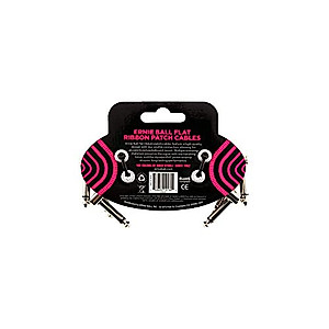 Ernie Ball Flat Ribbon Patch Cable 3-Pack, 3 in, Black (P06220)